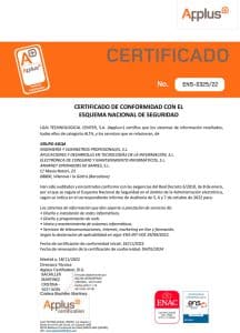 Certificado ENS - ADQA
