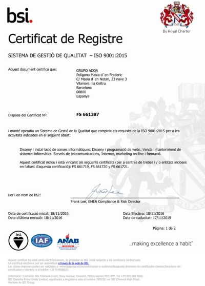 Política de calidad - ADQA